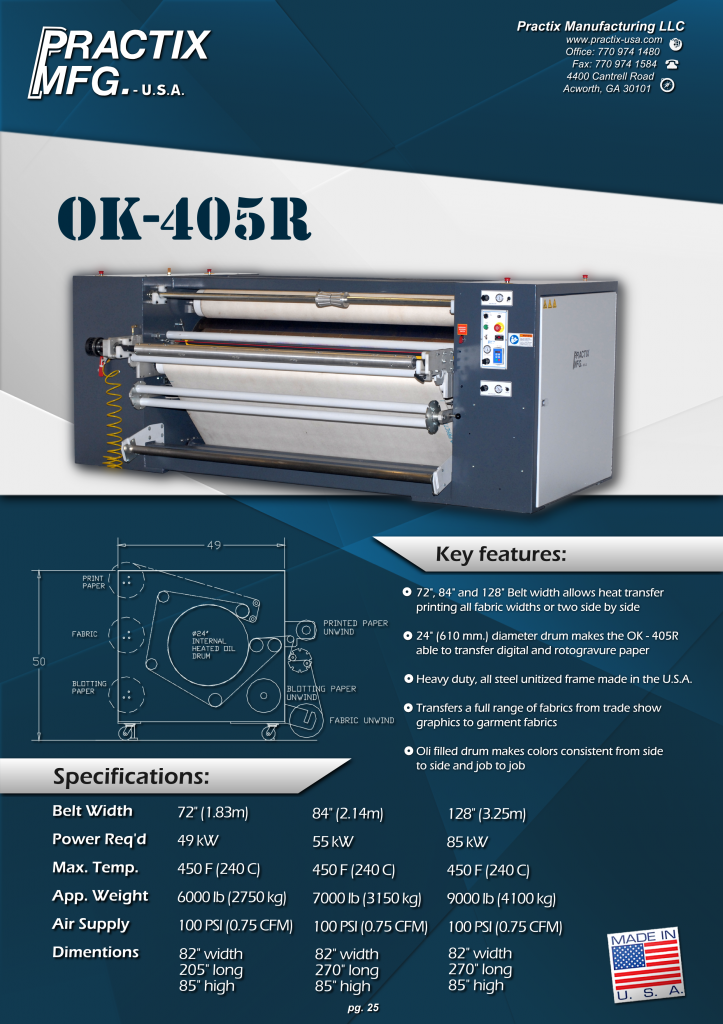 Roll-to-Roll Heat Transfer – Large Format Roll Press